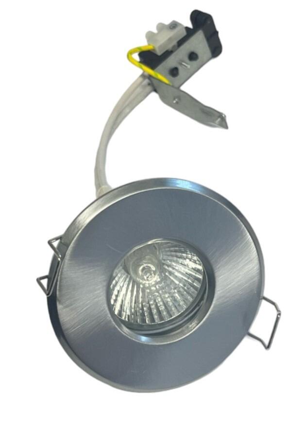 Red Arrow Downlight Shower Light, IP65 Rated, GU10, Satin Chrome