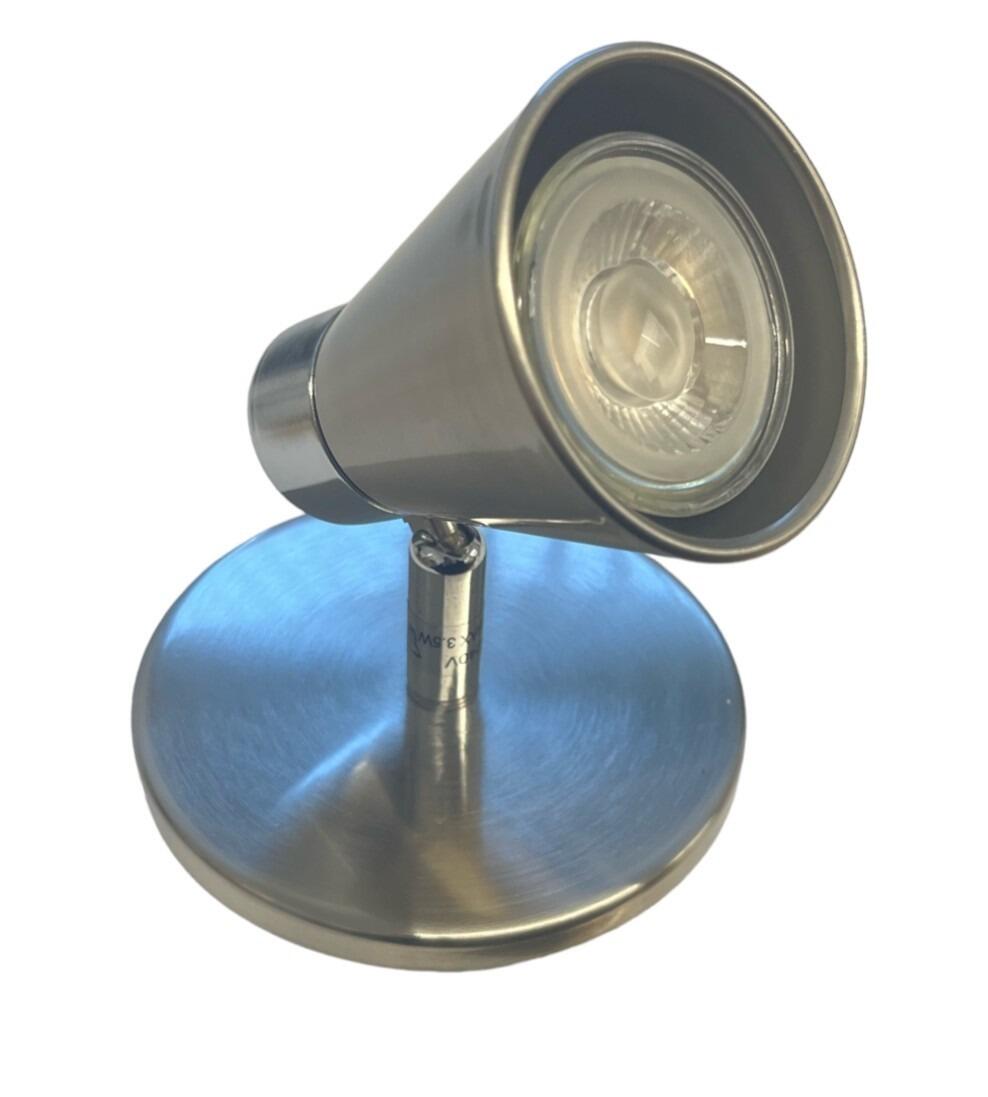 Endon Lighting Hyde Indoor LED Spot Light Single, Satin Nickel