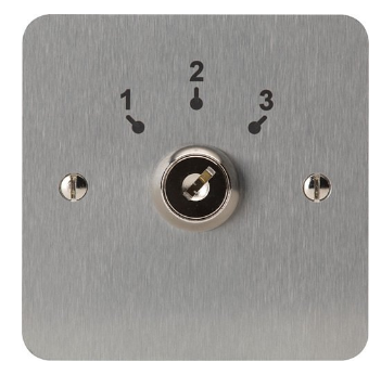 3E Security Keyswitch, Maintained Contact, 3 Position, Single Gang, SSS ...