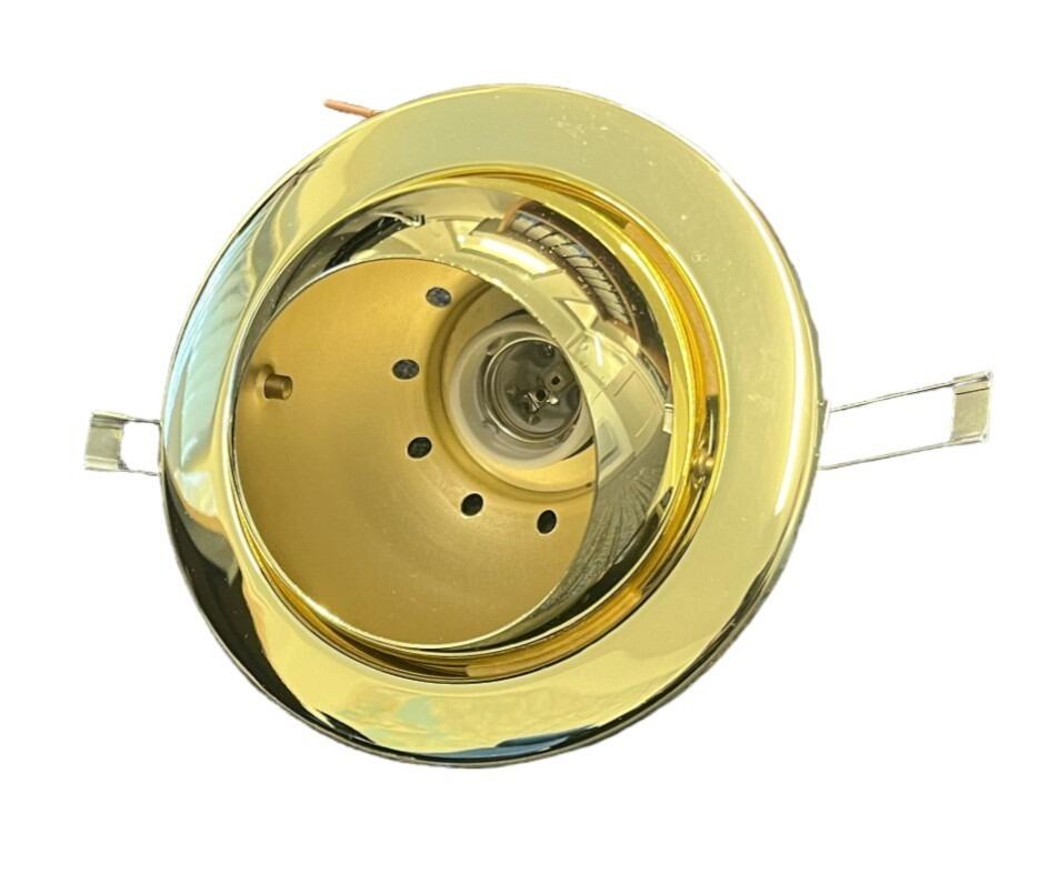 Large Eyeball Recessed Spotlight Downlight, Adjustable, Brass