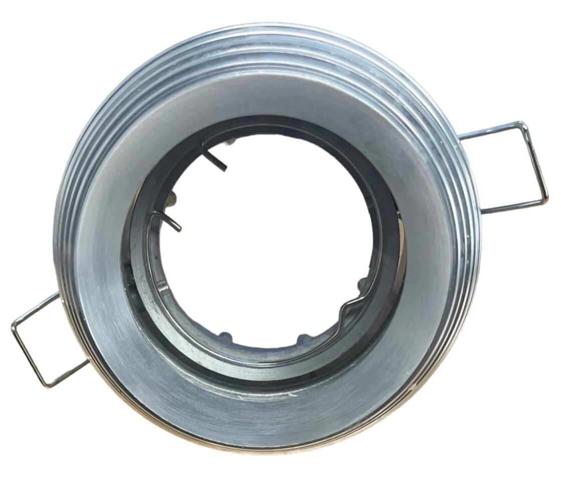 Robus Recessed Shower Downlight with Cone Bezel, Brushed Chrome