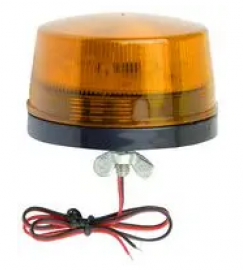 Elmdene 12V Low Profile IP66 Beacon, Amber Lens, Twin Fixing