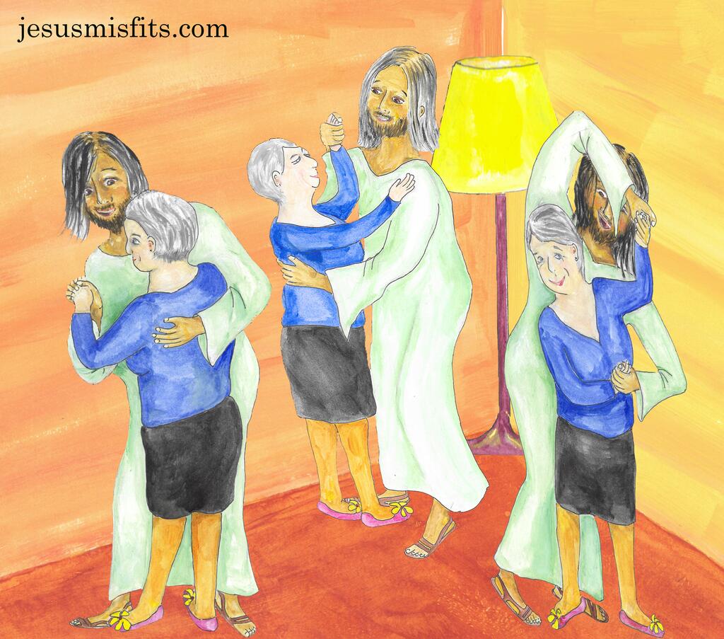 Jesus Misfits - Dancing with Jesus - Free Christian Graphics