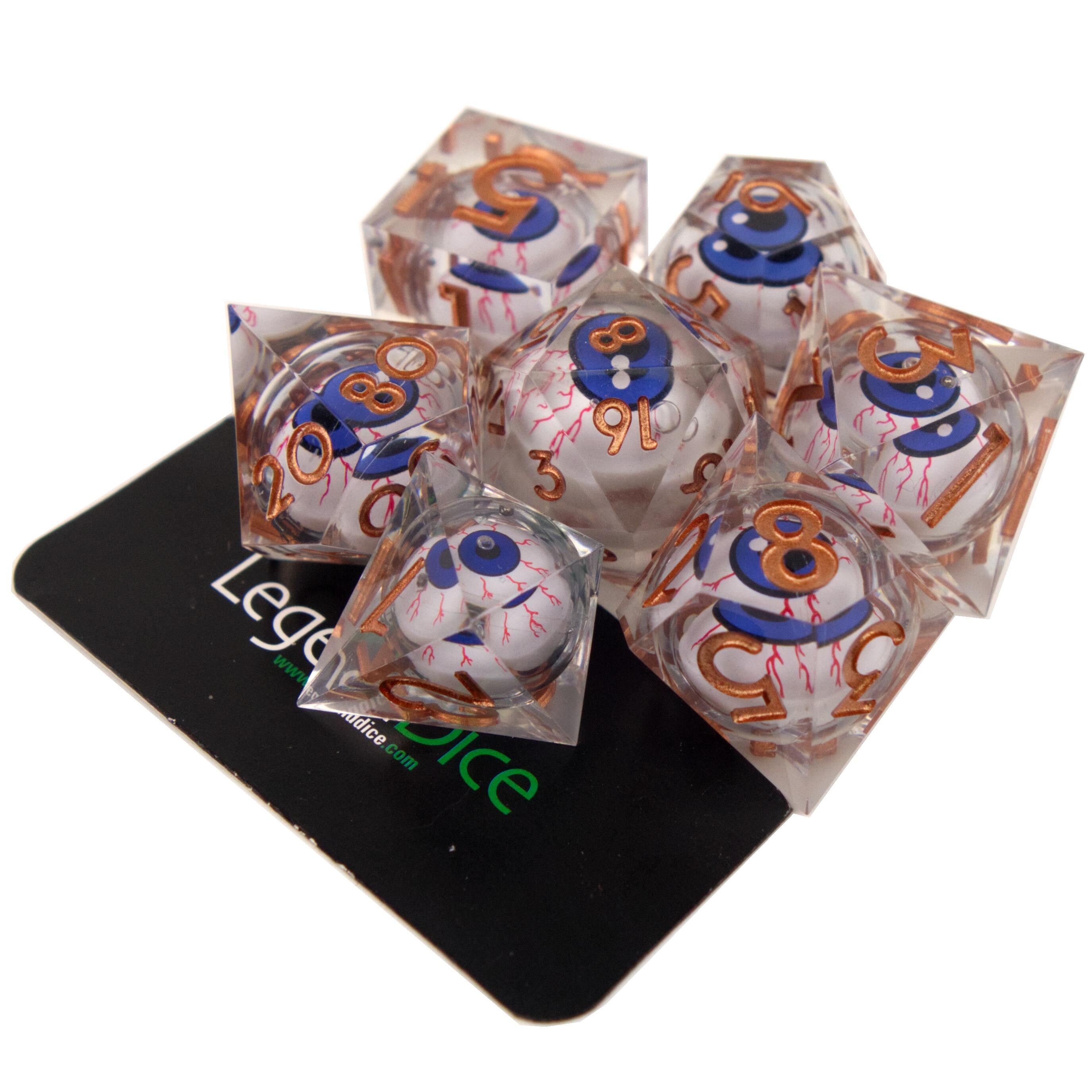 Liquid Core Dice - Eye Bloodshot Clear (Bronze)