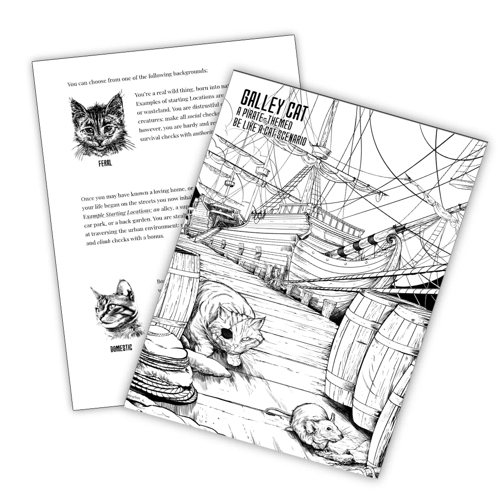 Be Like a Cat - Solo / 2 player RPG system