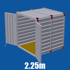 2.25m Flat Pack Containers - Galvanised Storage Container
