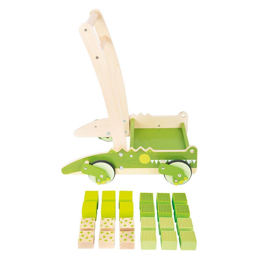 Small Foot Wooden Crocodile Baby Walker | Wooden Blocks | Incy Wincy Toys