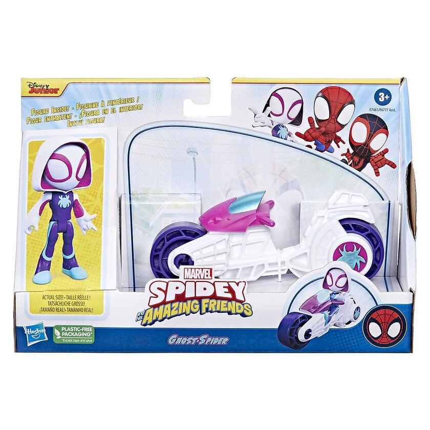 Spidey And His Amazing Friends Ghost Spider Figure And Motorcycle ...