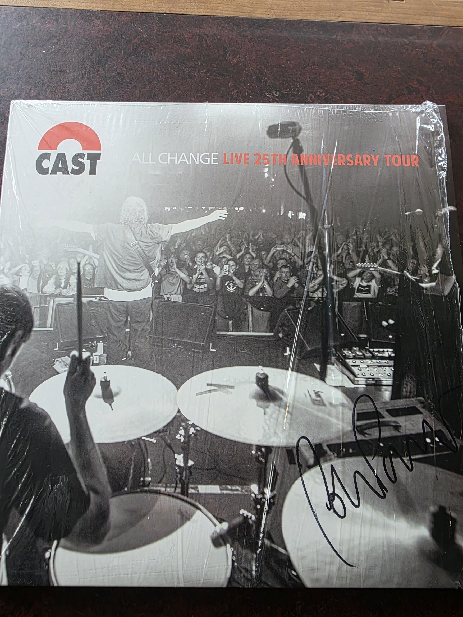 CAST - All Change Live 25th Anniversary Tour - 3 Red LP - Signed by ...