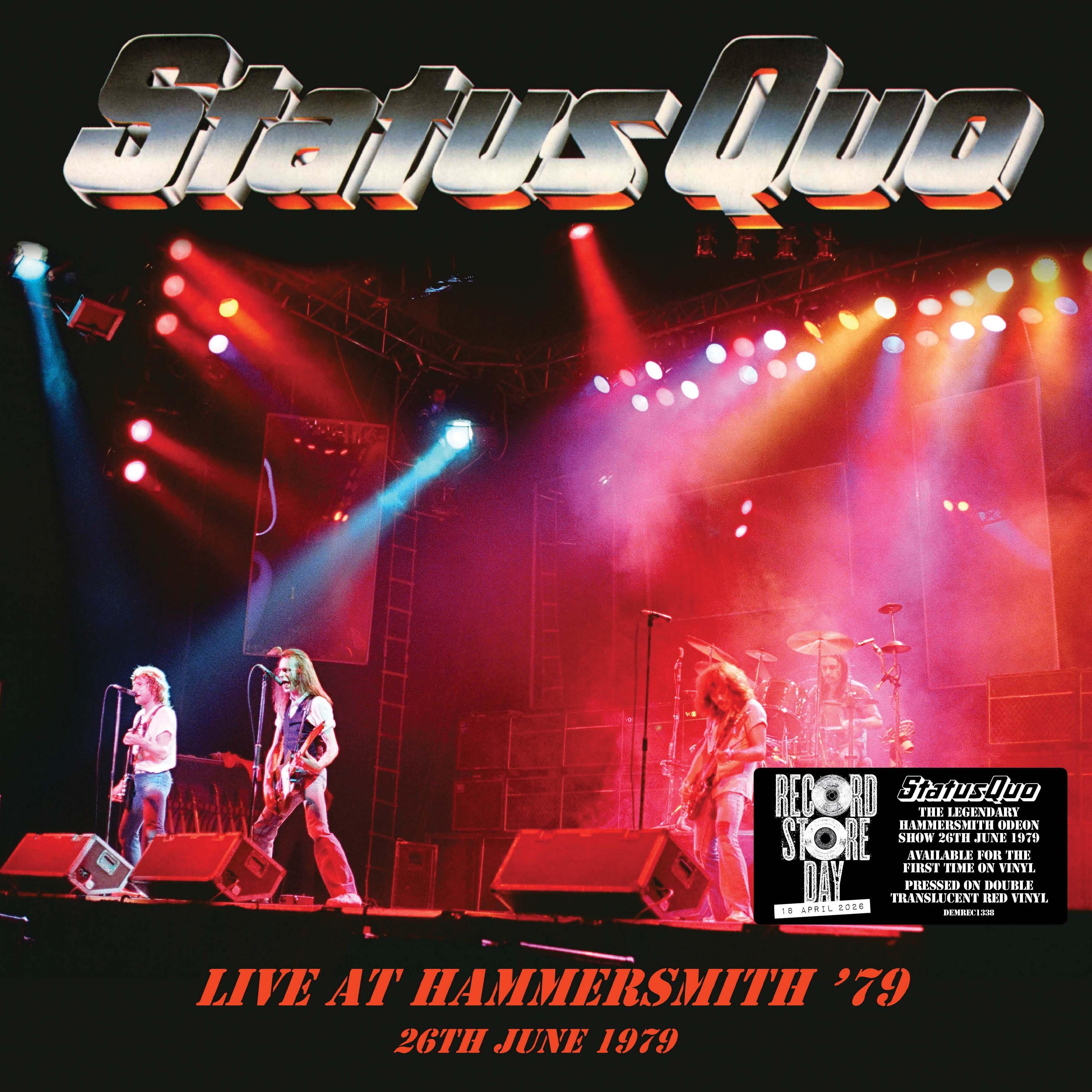 Status Quo - Live In Hammersmith 1979 - 2LP - Translucent Red Vinyl ...