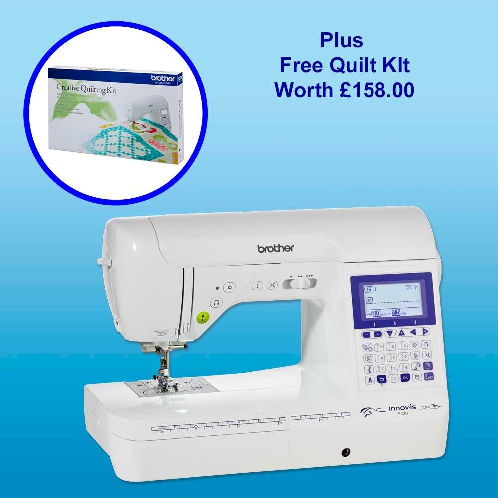 Brother Innov-is F420 Sewing Machine Plus Free Quilt Kit Worth £158.99