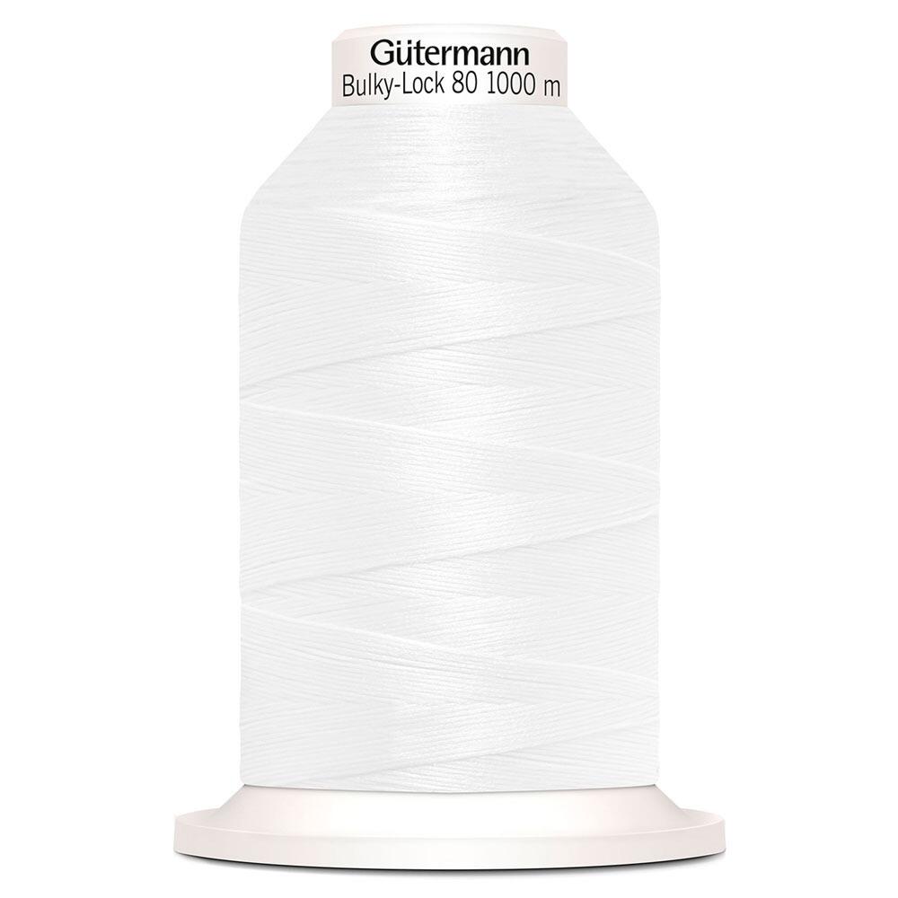 Gutermann Bulky Lock 1000m Overlocking Thread White 800