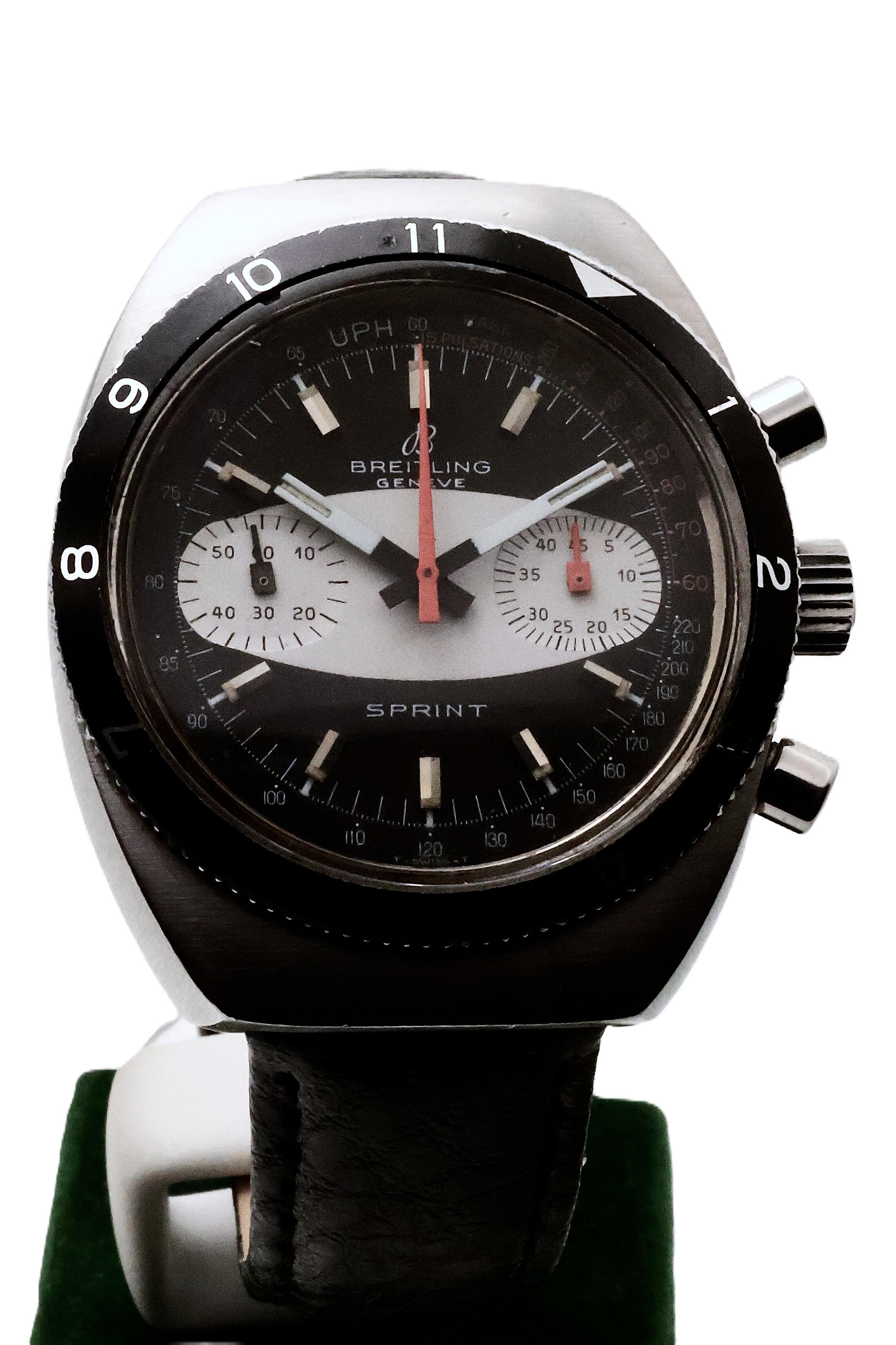 A 1970s Stainless Steel Breitling Sprint Chronograph with Surfboard ...
