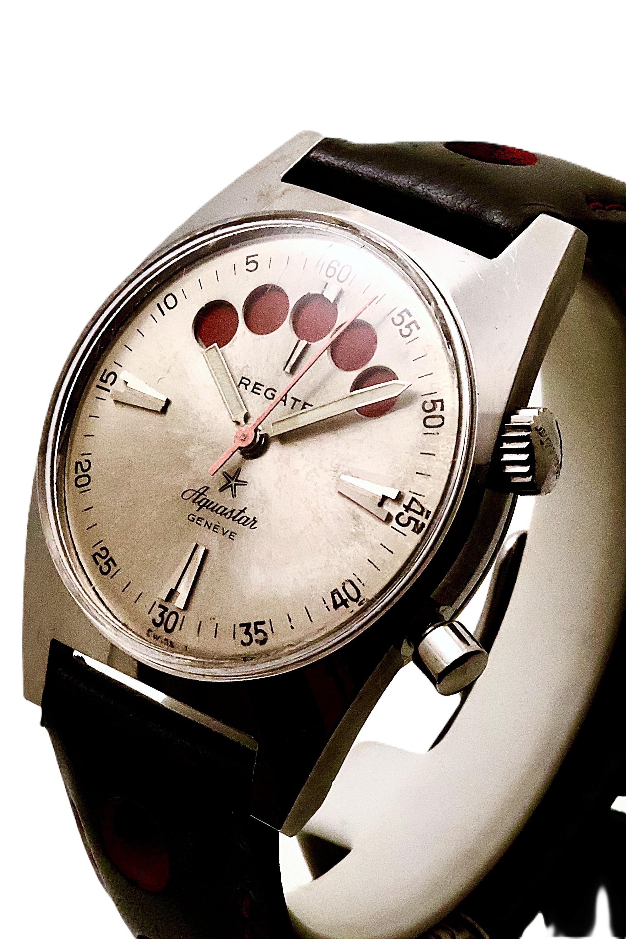 A 1960s Stainless Steel Yacht Racing Timer, Aquastar Regate