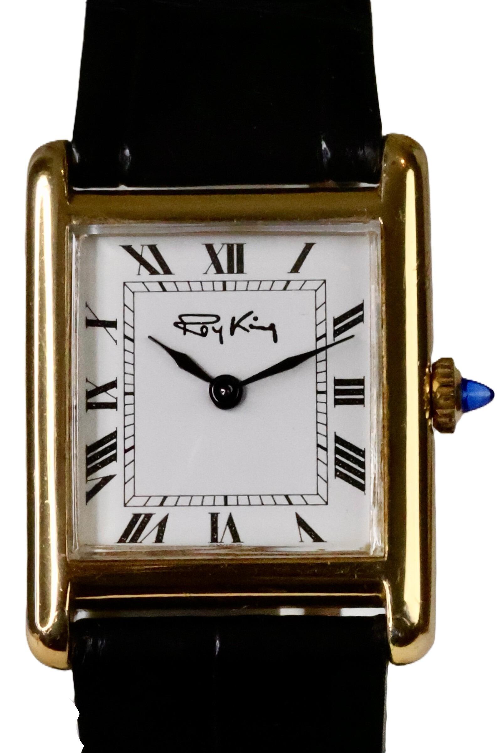 Roy King Gold-Plated Sterling Silver Tank Watch