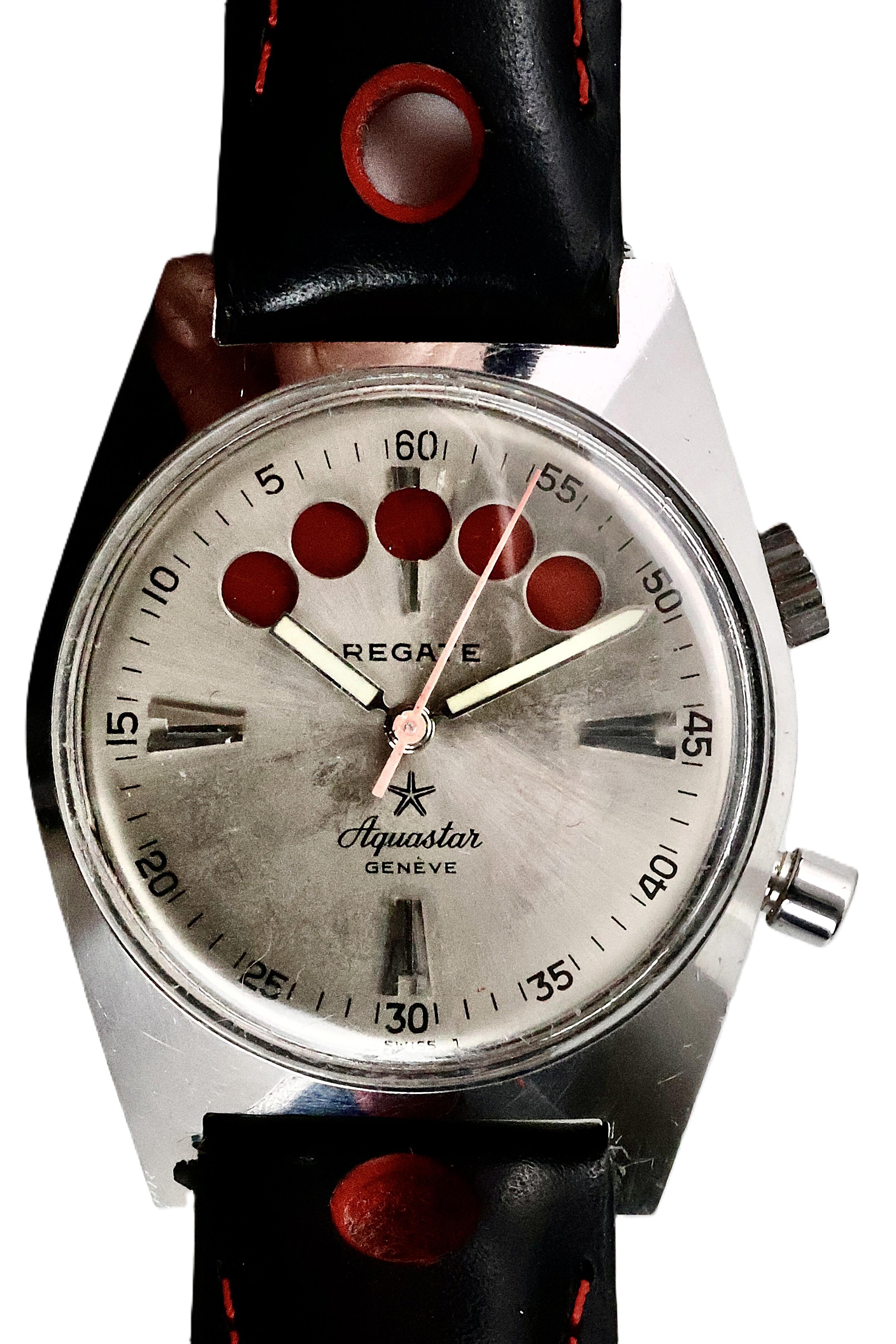 A 1960s Stainless Steel Yacht Racing Timer, Aquastar Regate