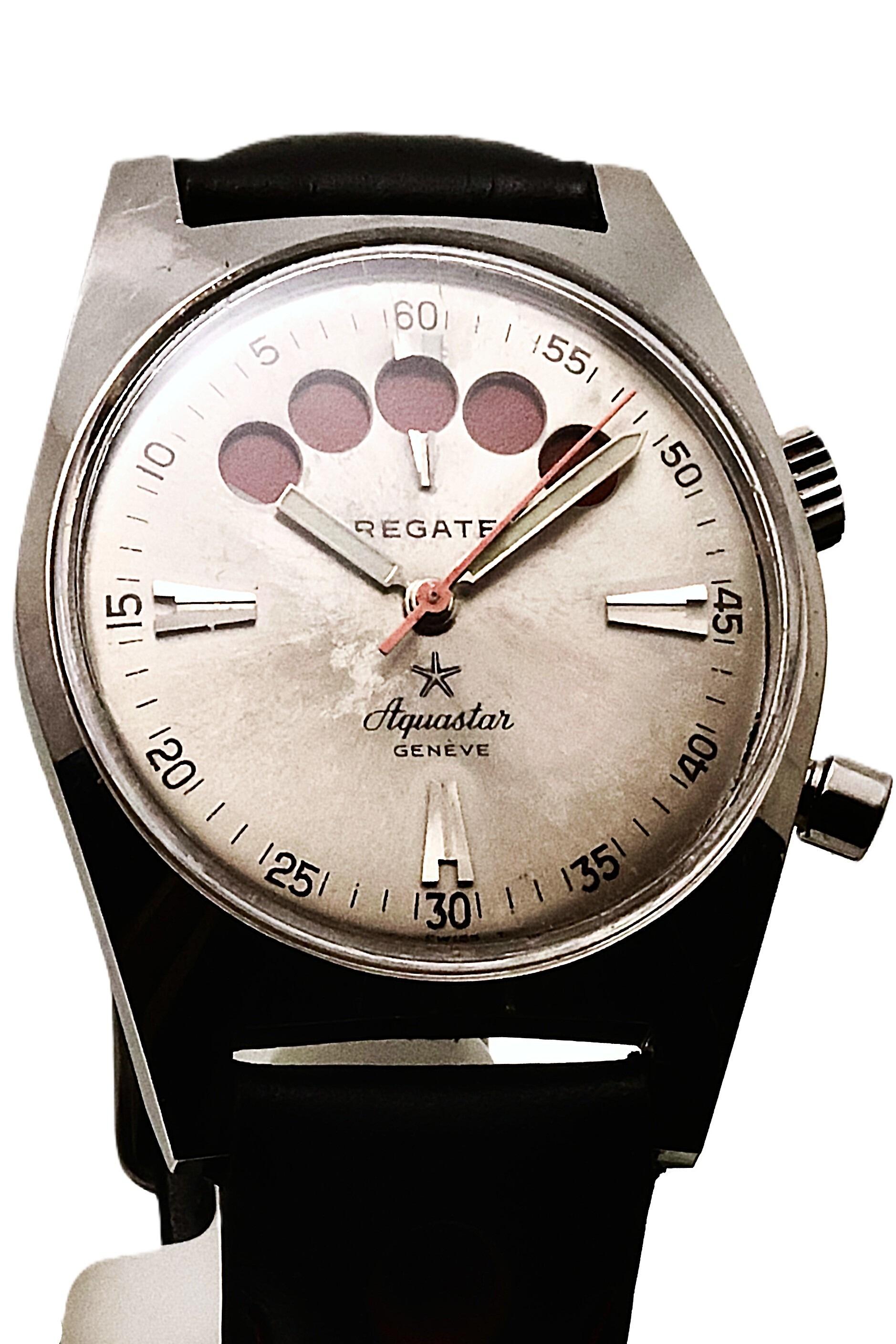 A 1960s Stainless Steel Yacht Racing Timer, Aquastar Regate