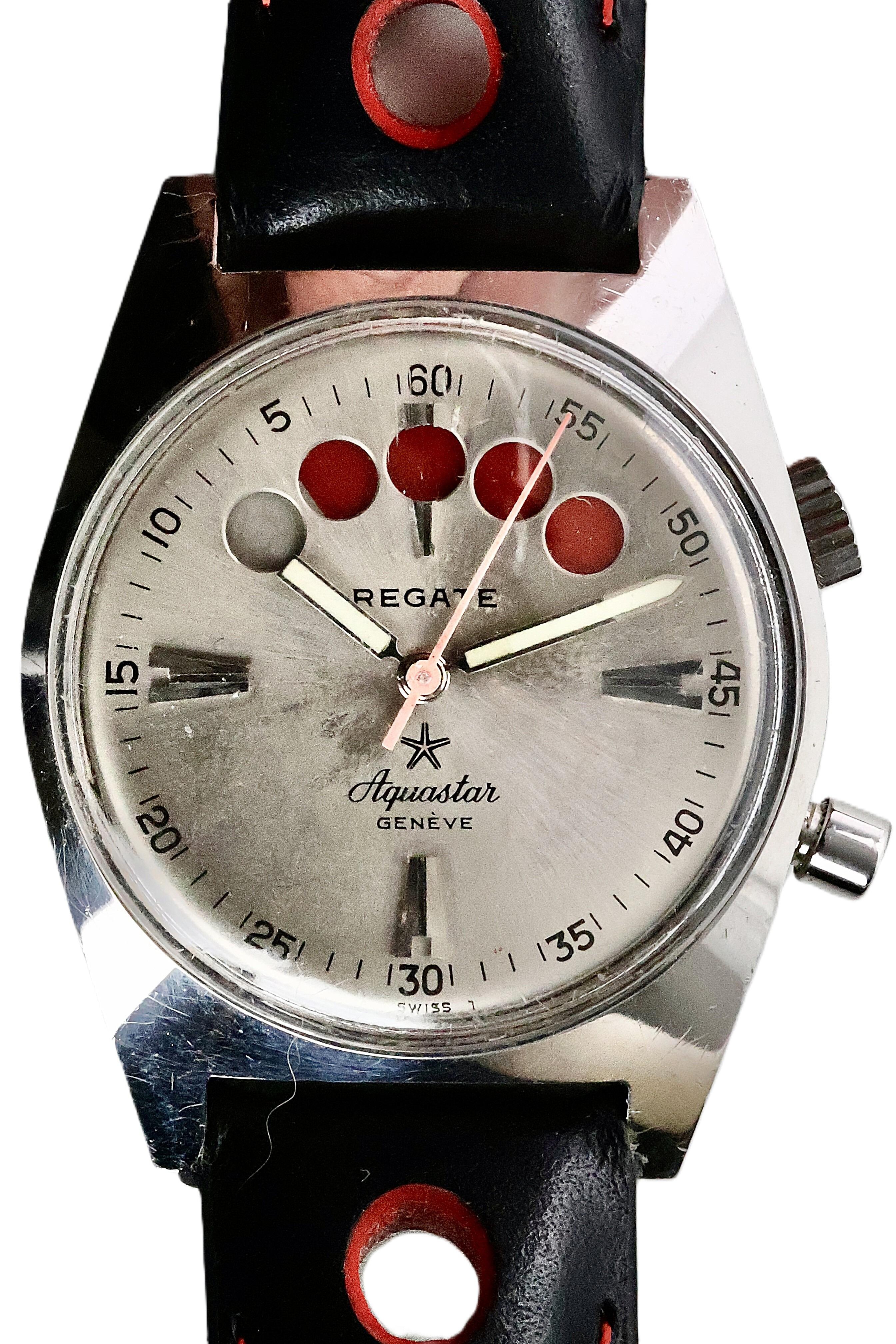 A 1960s Stainless Steel Yacht Racing Timer, Aquastar Regate