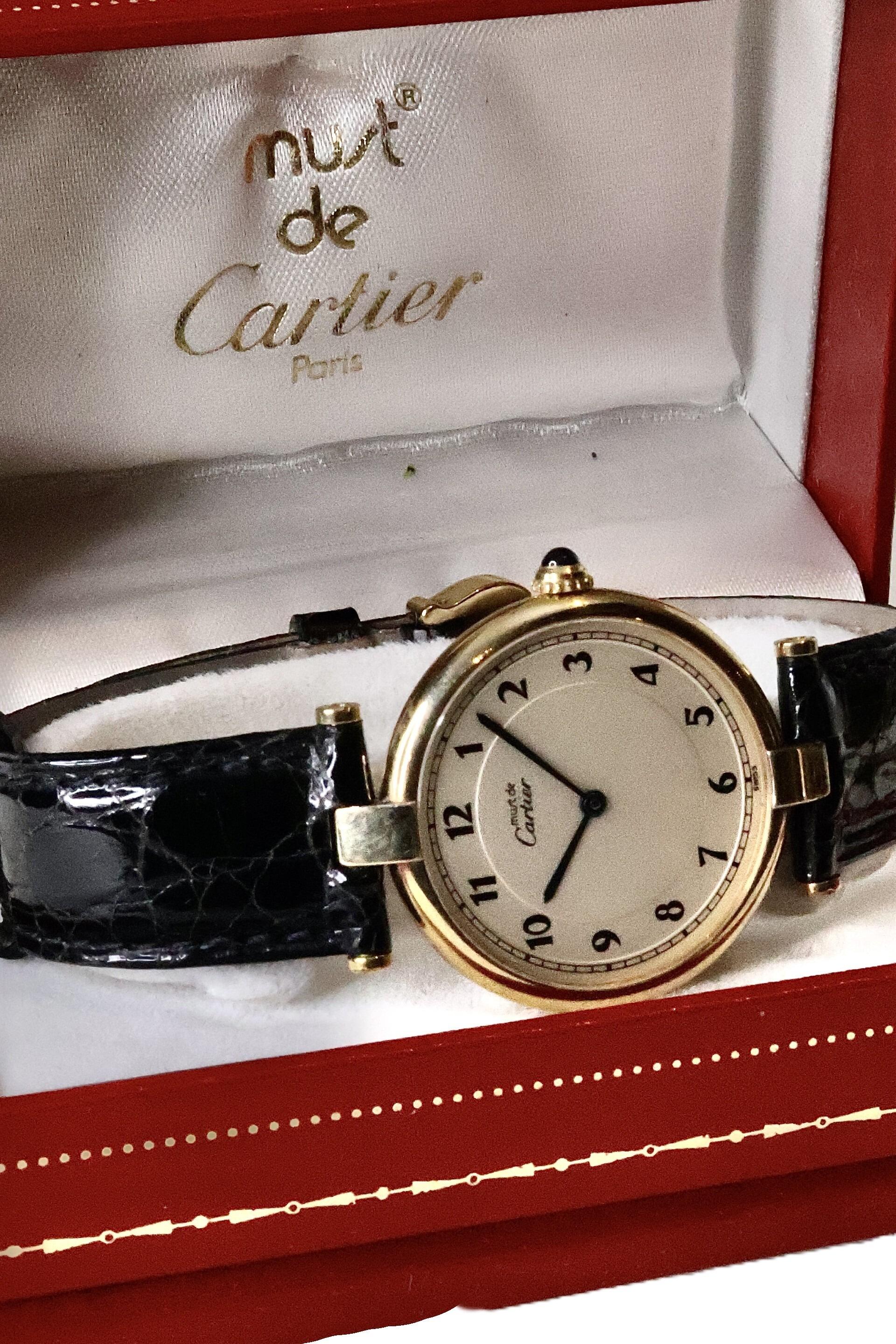 Cartier Must de Cartier Round Vermeil Vendôme Ladies Watch – with ...