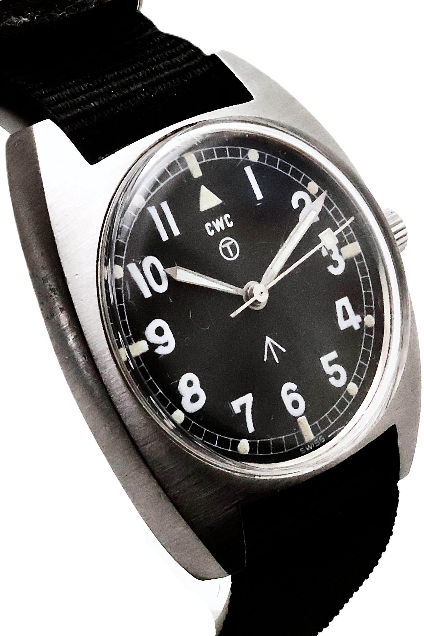 1970s Stainless Steel Cabot W10 Military Watch