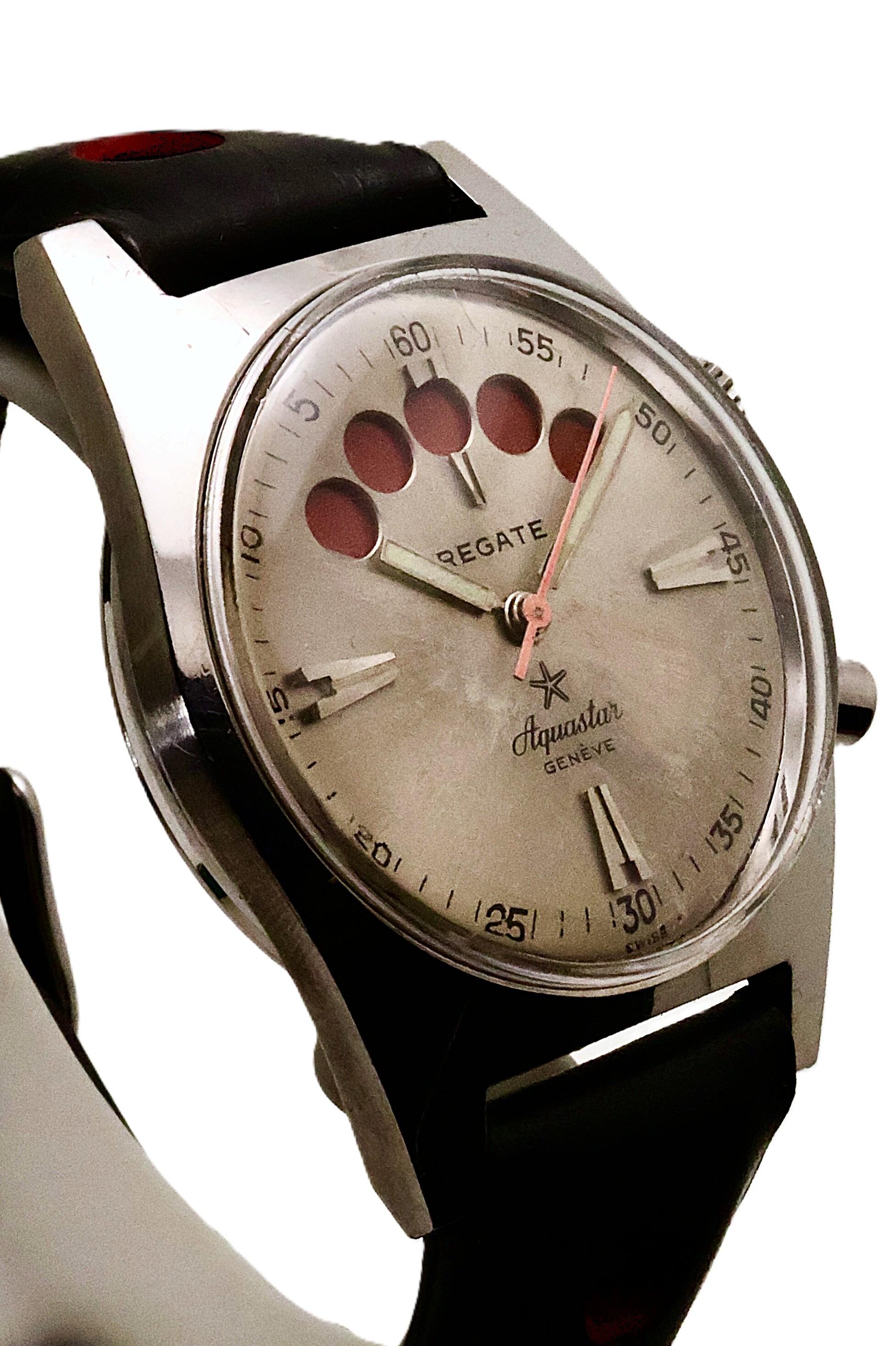 A 1960s Stainless Steel Yacht Racing Timer, Aquastar Regate