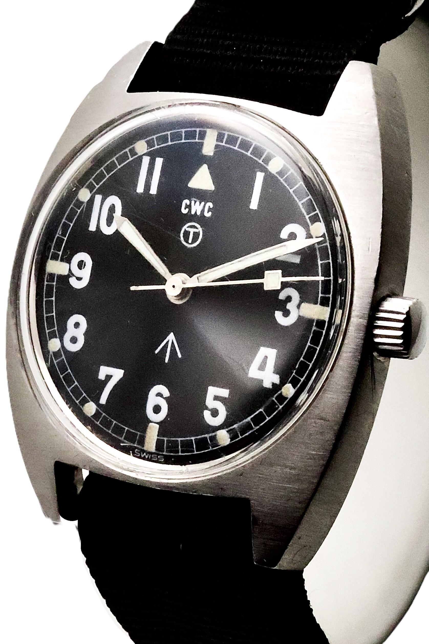 1970s Stainless Steel Cabot W10 Military Watch