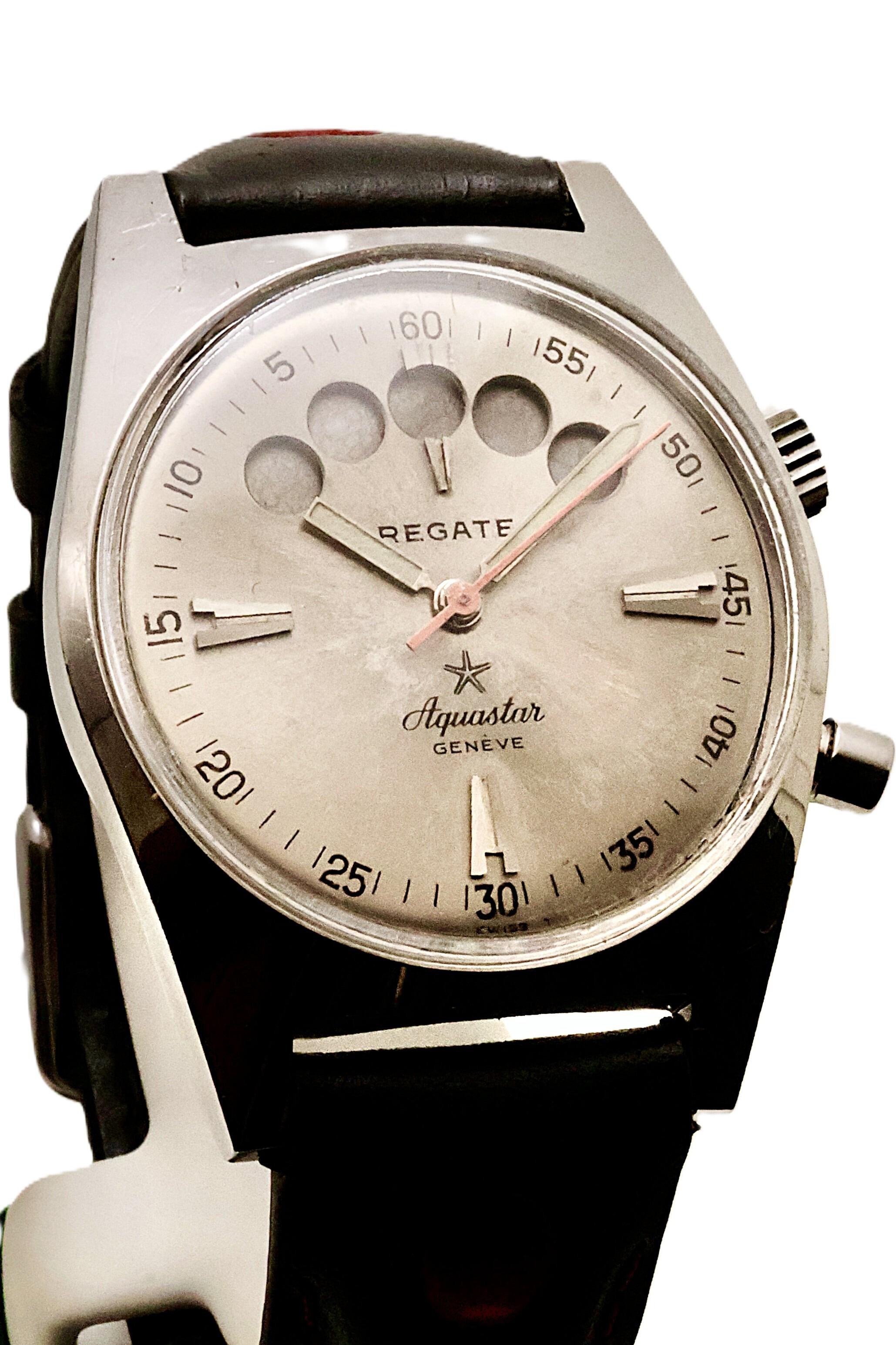 A 1960s Stainless Steel Yacht Racing Timer, Aquastar Regate