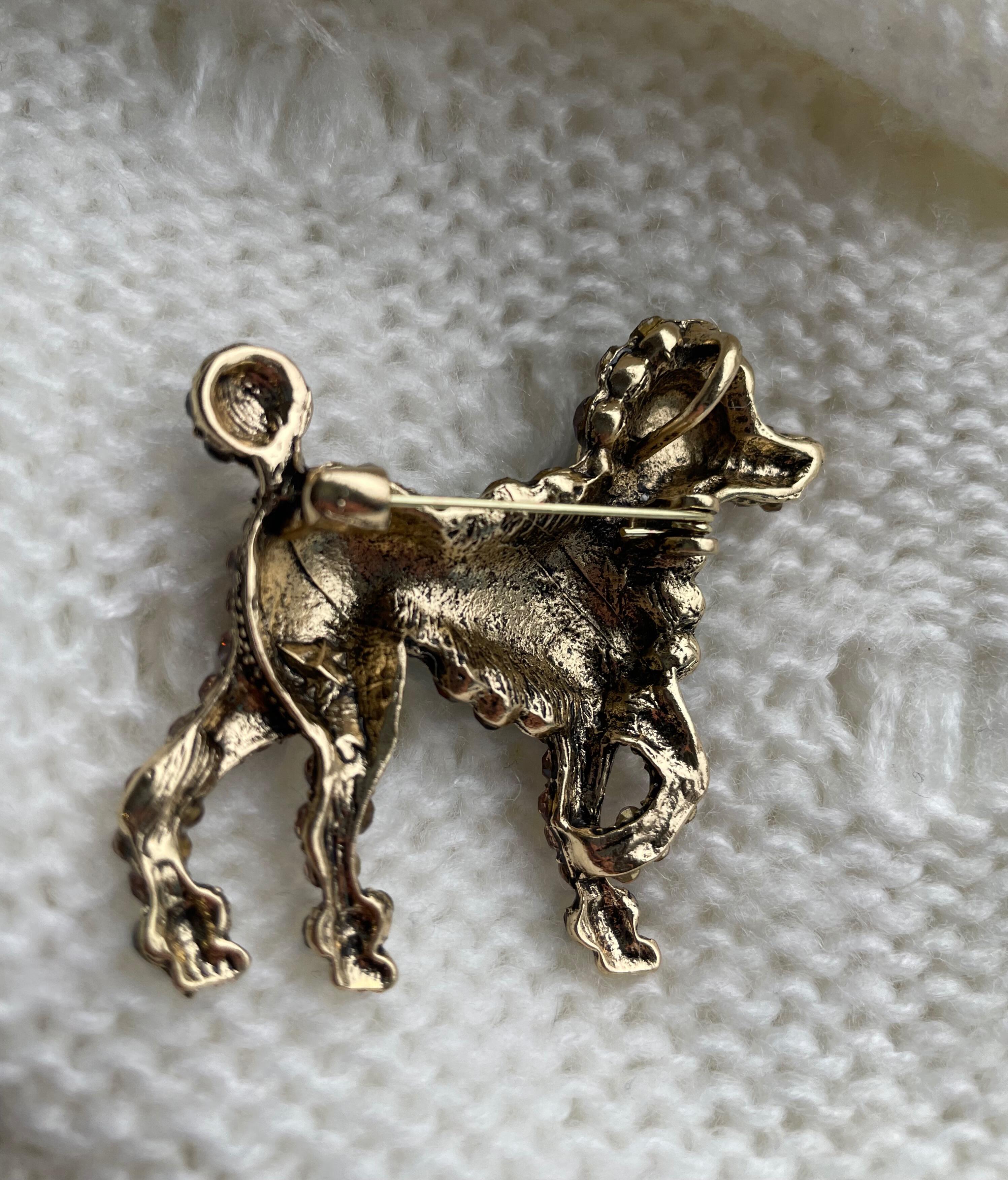 Poodle brooch