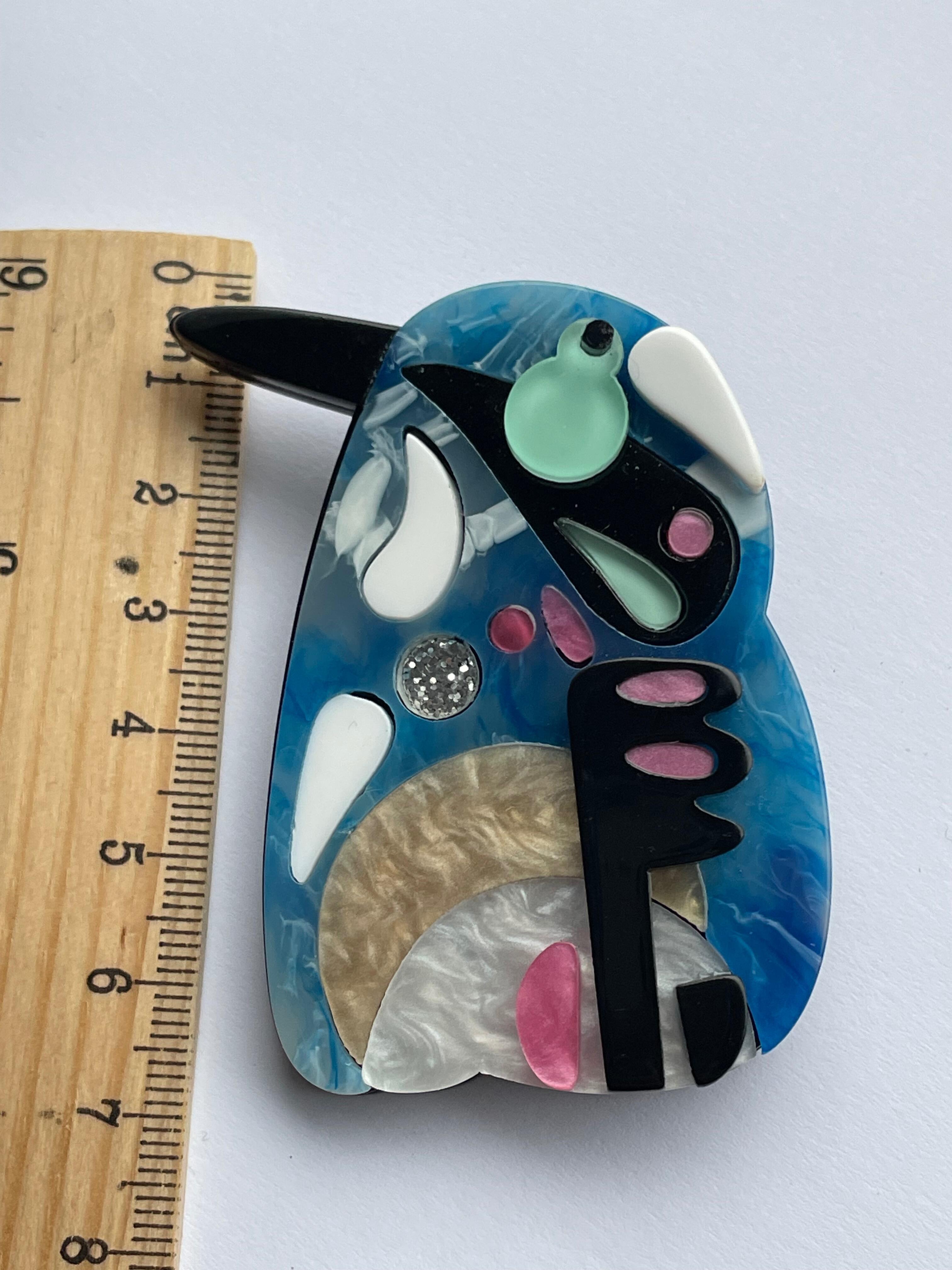 Acrylic penguin brooch