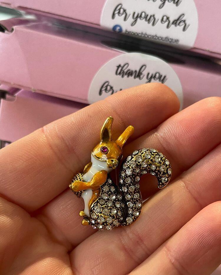 Squirrel brooch