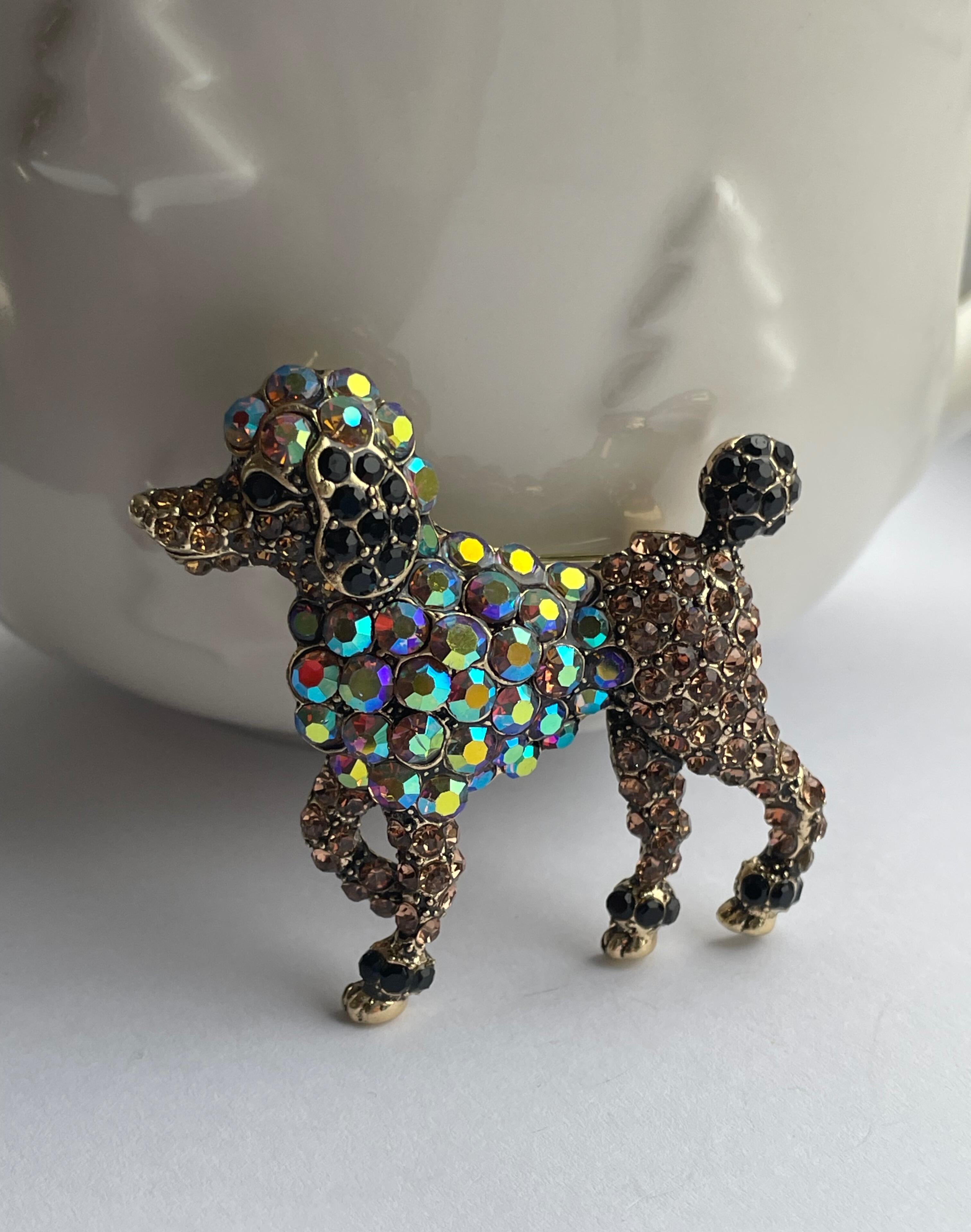 Poodle brooch