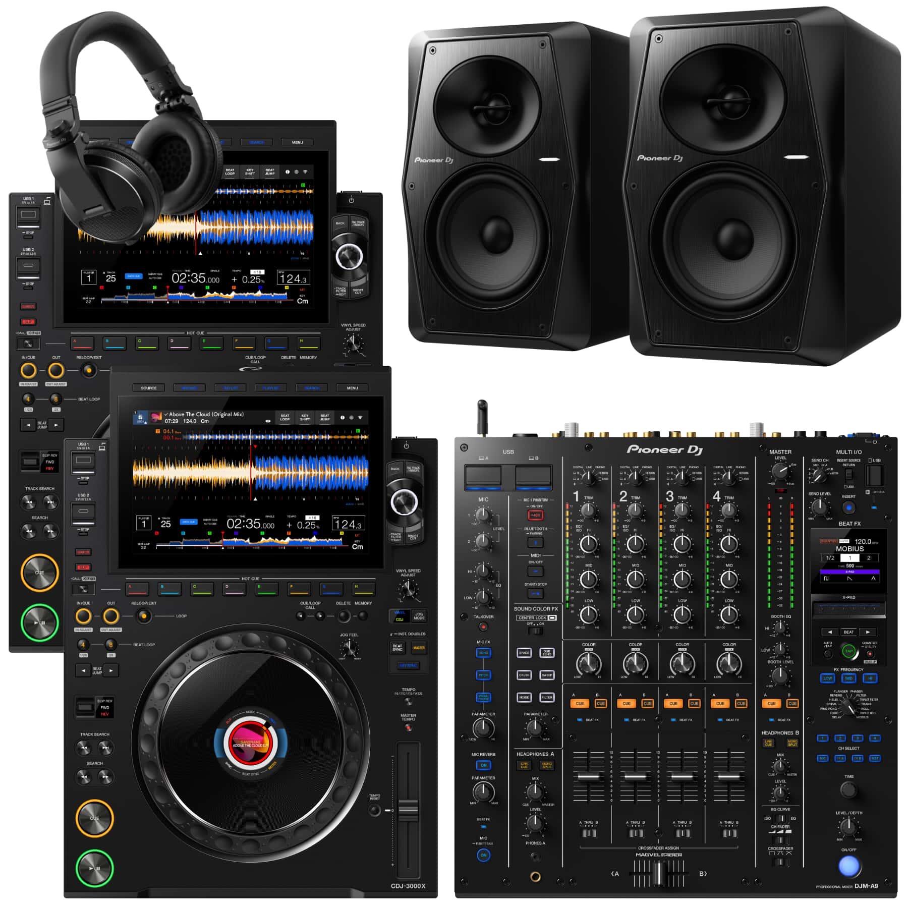AlphaTheta CDJ-3000X & DJM-A9 VM-50 Bundle