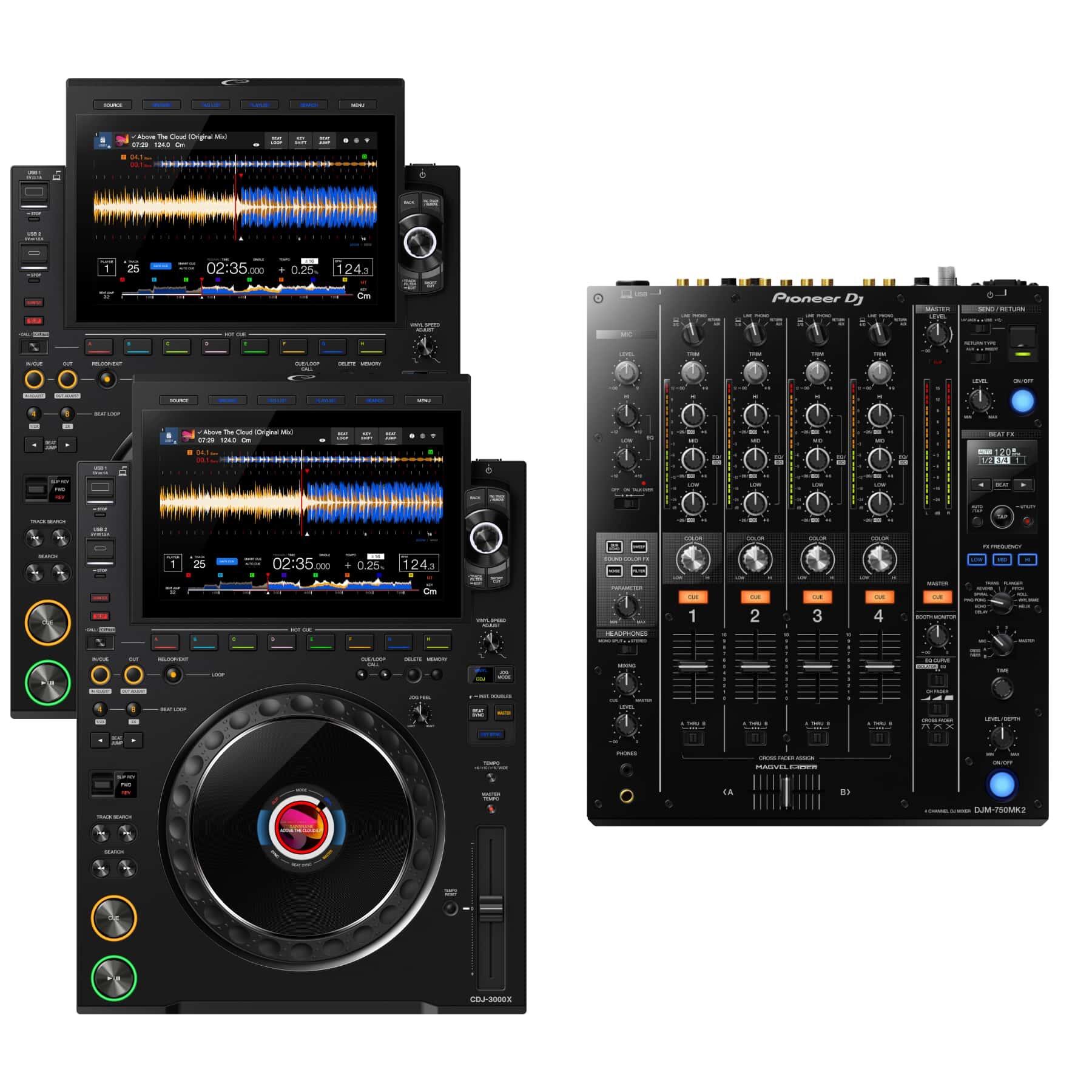 AlphaTheta CDJ-3000X & DJM-750MK2 Package