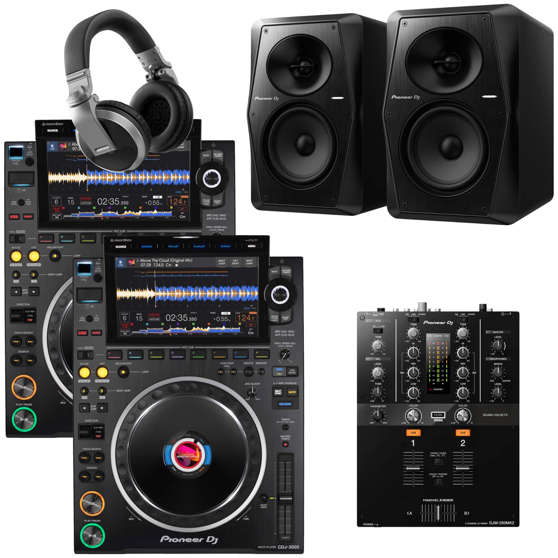 Pioneer DJ CDJ-3000 & DJM-250MK2 VM-50 Bundle