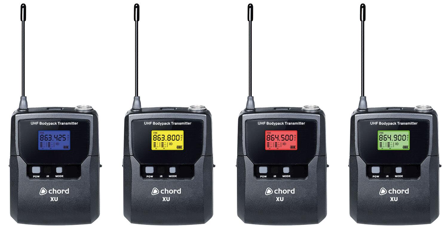 Chord XU4 Quad Bodypack UHF Microphone System
