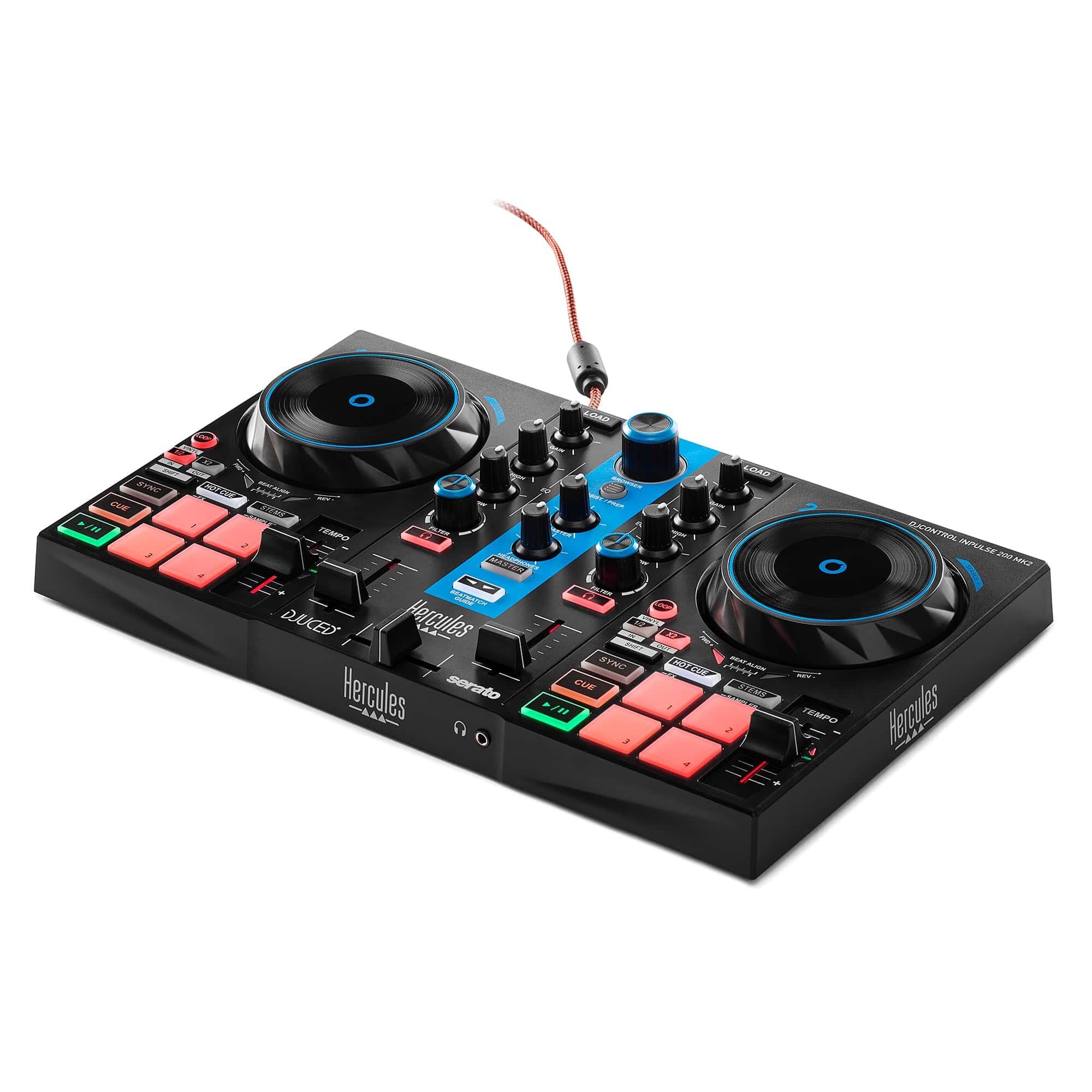 Hercules DJControl Inpulse 200 MK2 Blue Edition & AV:Link Package