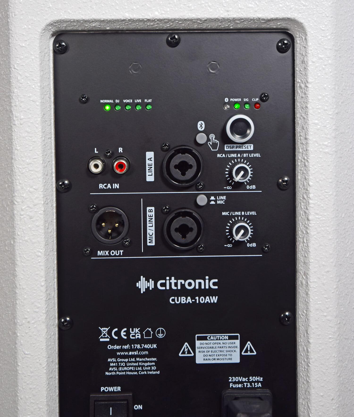 Citronic CUBA-10A Active Full-Range Cab 270W - White