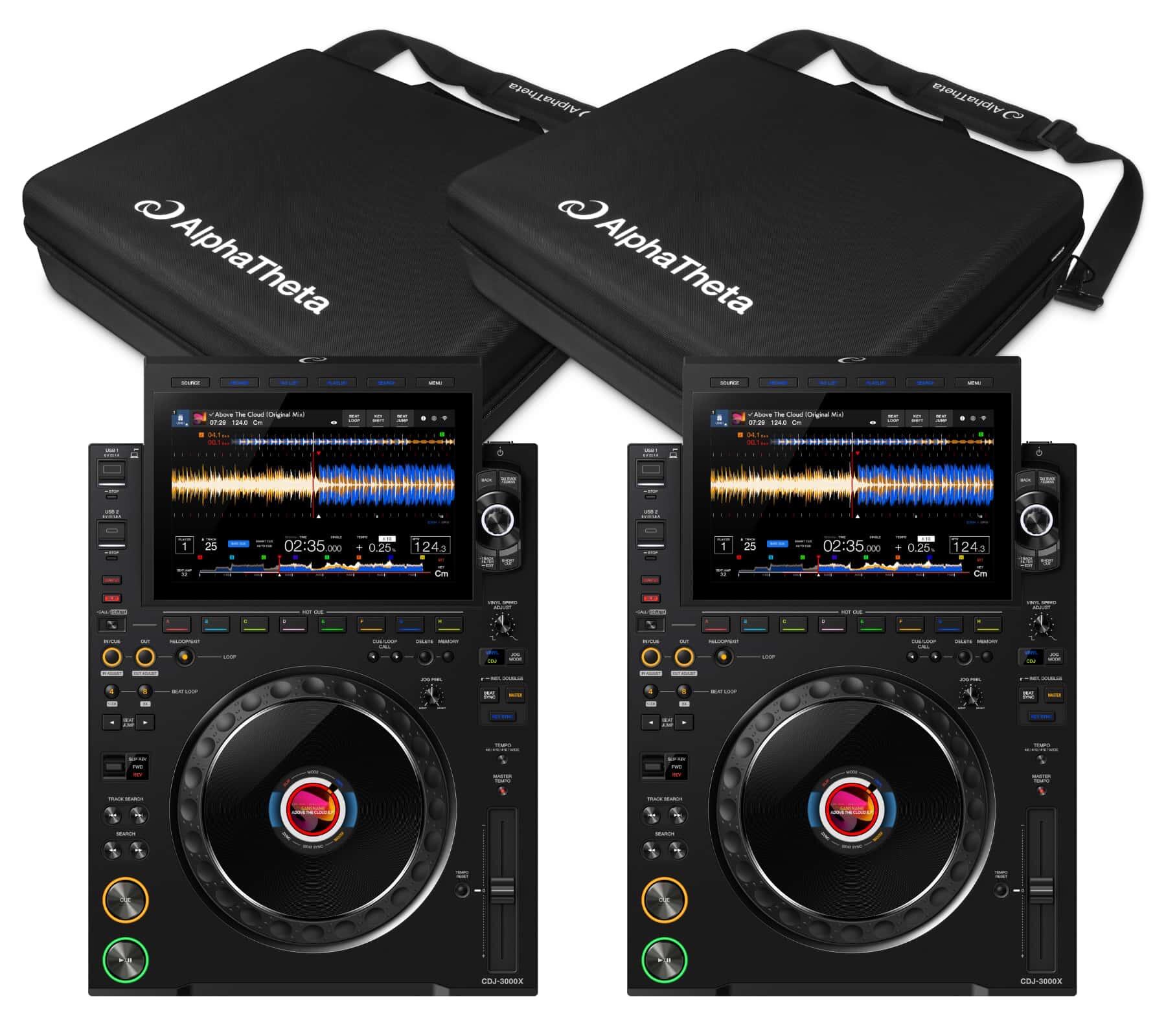 AlphaTheta CDJ-3000X & DJC-3000X Pair Bundle