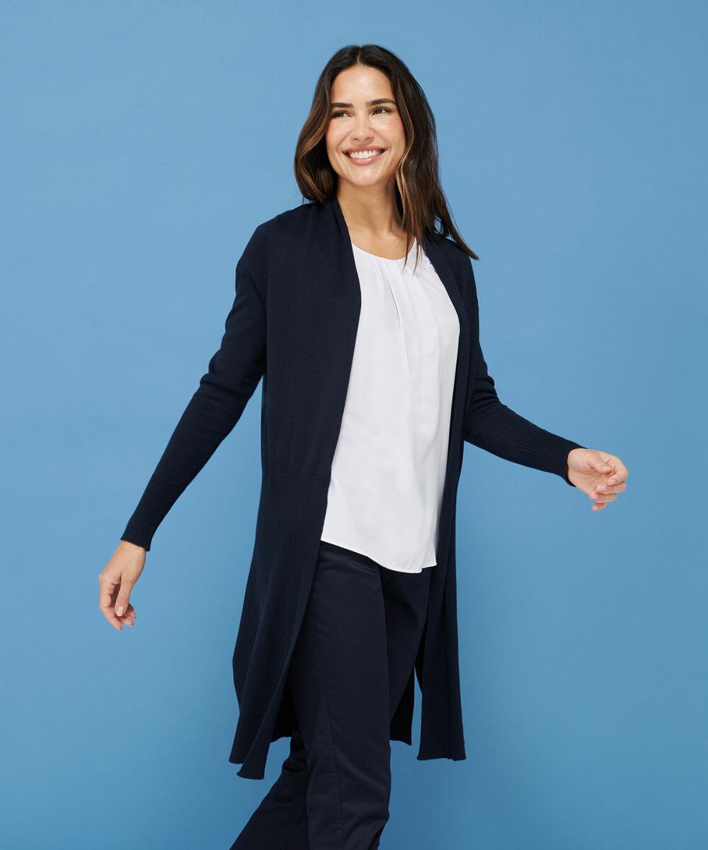 Long open cardigan store