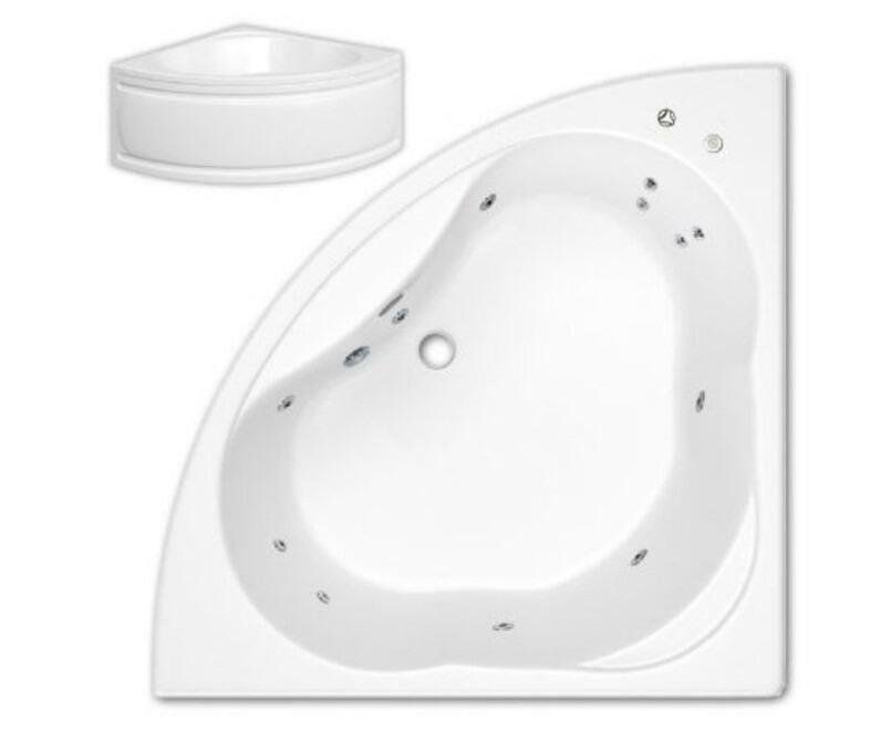 Laguna 1200 x 1200mm Corner Bath 12 Jet Whirlpool Spa Bath