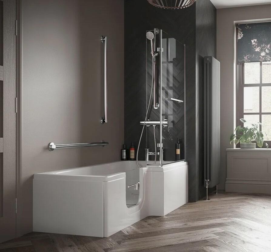 Easy Access Solarna L Shape Walk-In Bath 1700 x 850 x 700mm