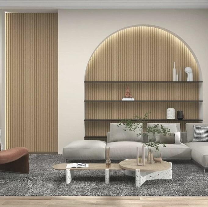 Sulcado 3D Slat Wall Panel - Gold Metalic