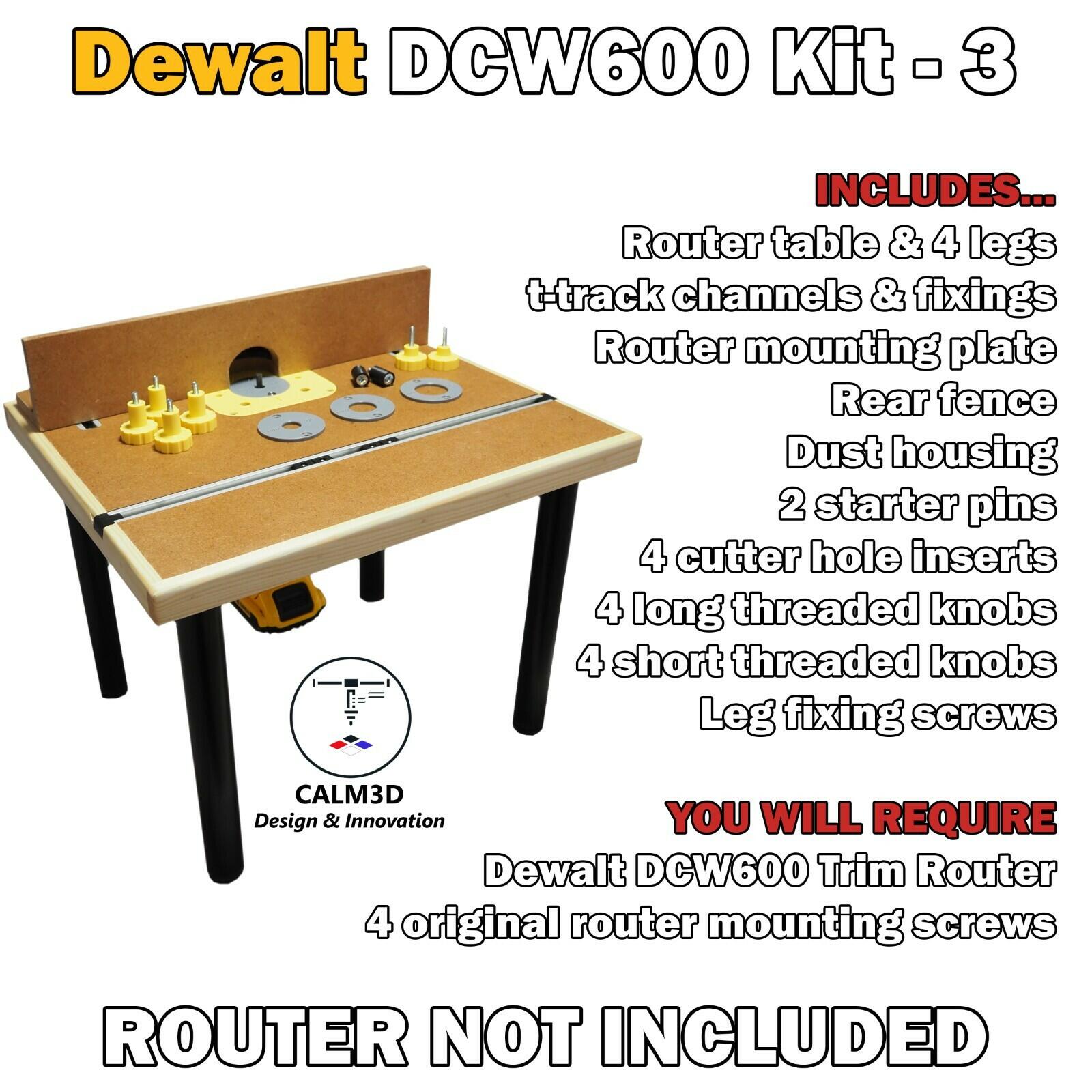 Dewalt DCW600 Trim Router Table Kits