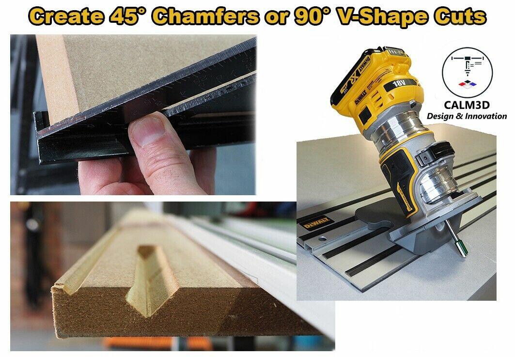 Dewalt DCW600 Compatible 45° Angled Trim Base for use on Dewalt Rail ...