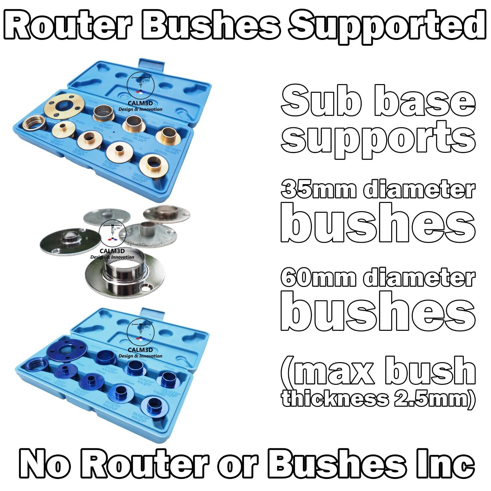 Ryobi R18TR-0 and RTR18 110mm Router Sub Base for 60mm & 35mm Bushes ...