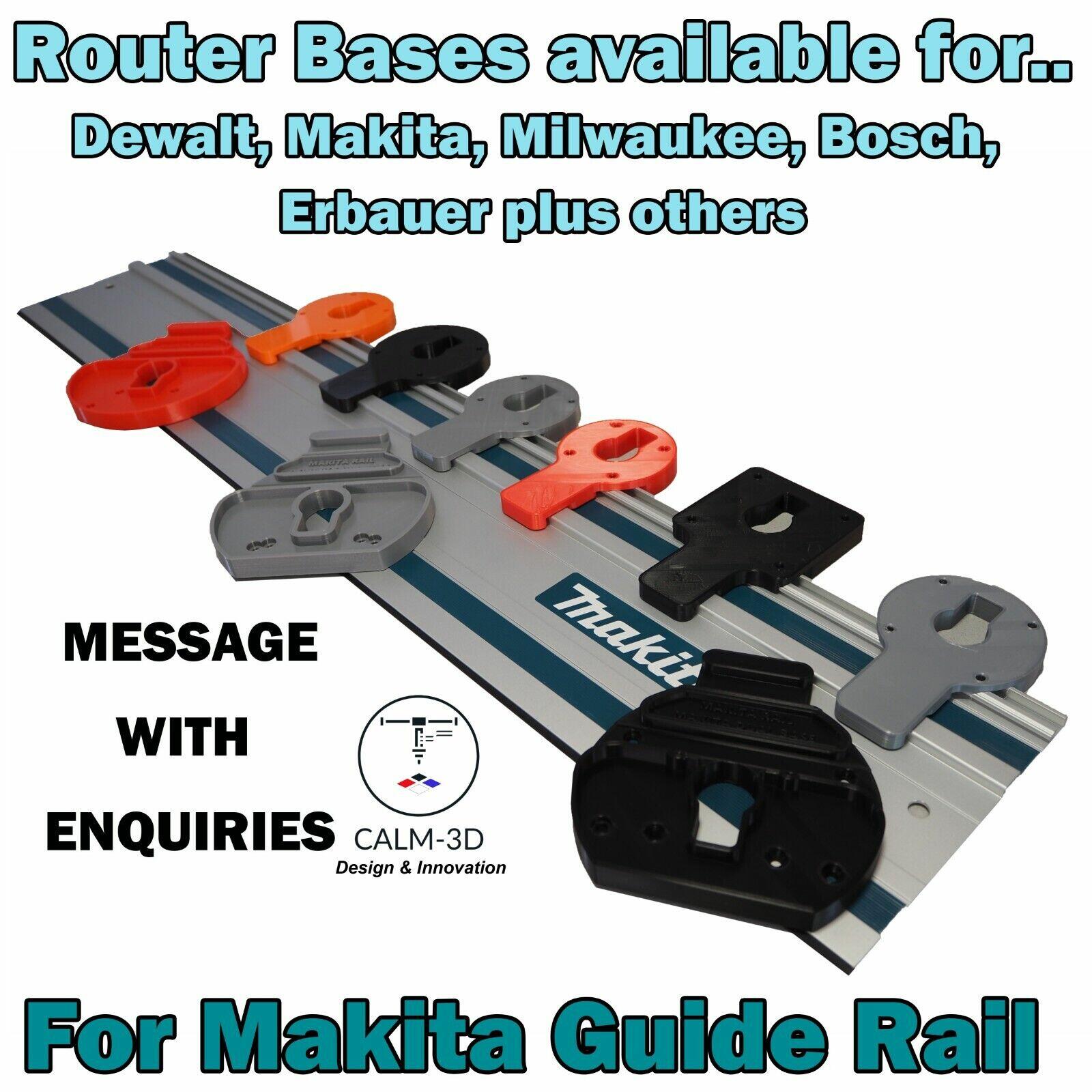 Bosch 18V8 Compatible Trim Router Base for use on Makita Guide Rail ...