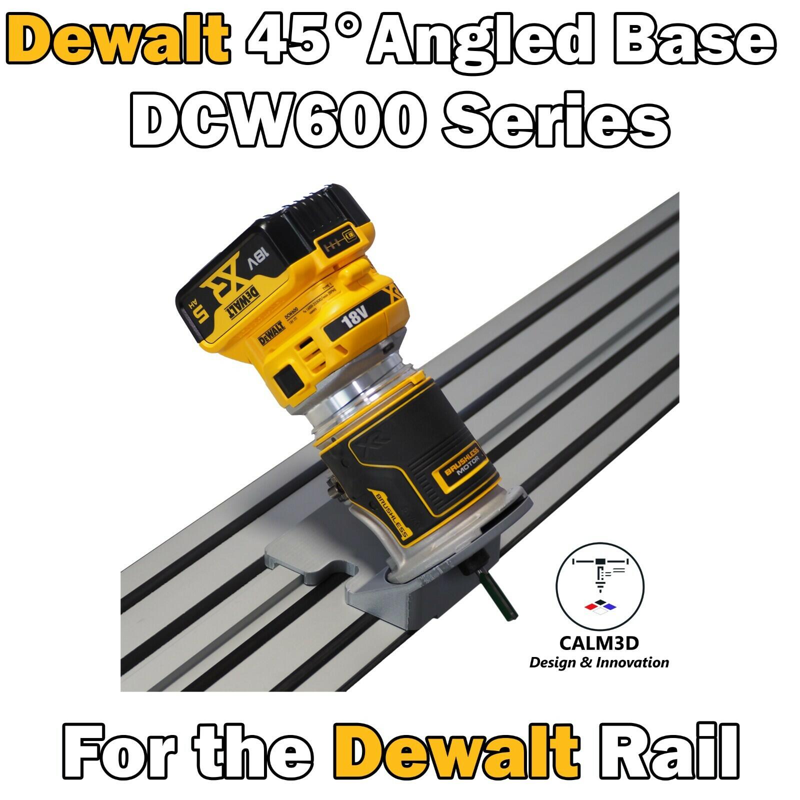 Dewalt DCW600 Compatible 45° Angled Trim Base for use on Dewalt Rail ...