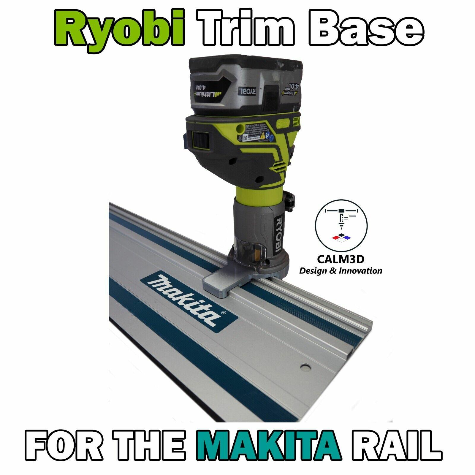 Ryobi R18TR-0 Compatible Trim Router Base for use on Makita Guide Rail ...
