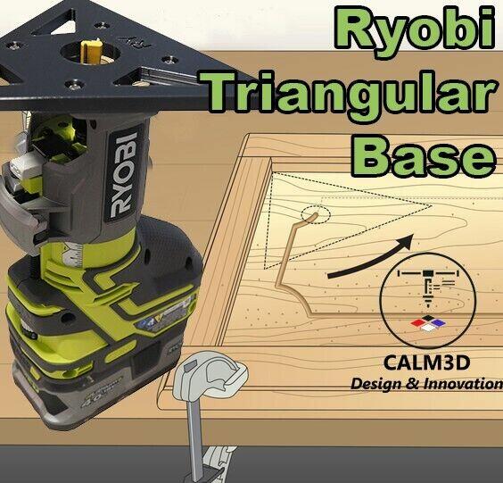 Ryobi R18TR-0 ONE+ Compatible Trim Router Replacement Triangular Base ...