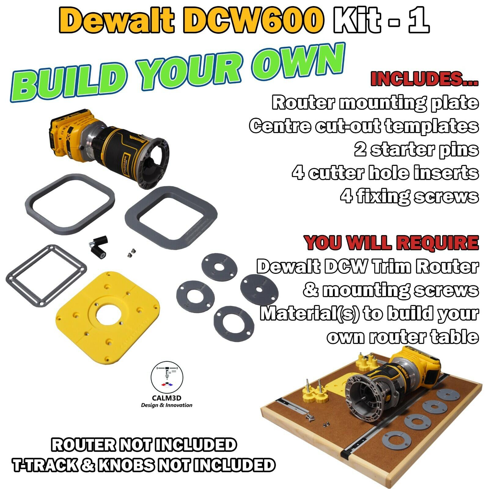 Dewalt DCW600 Trim Router Table Kits